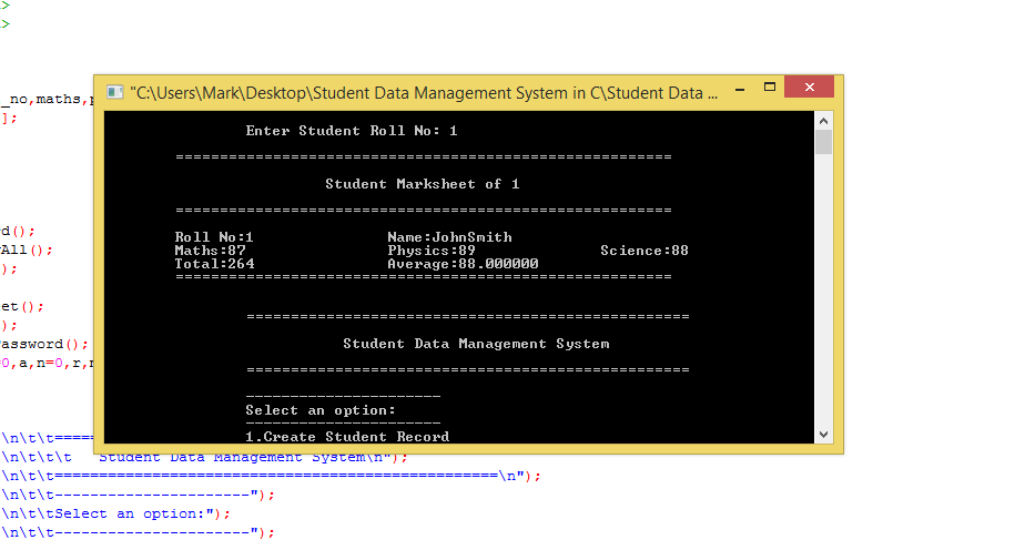Student Data Management System in C Free Source Code | SourceCodester